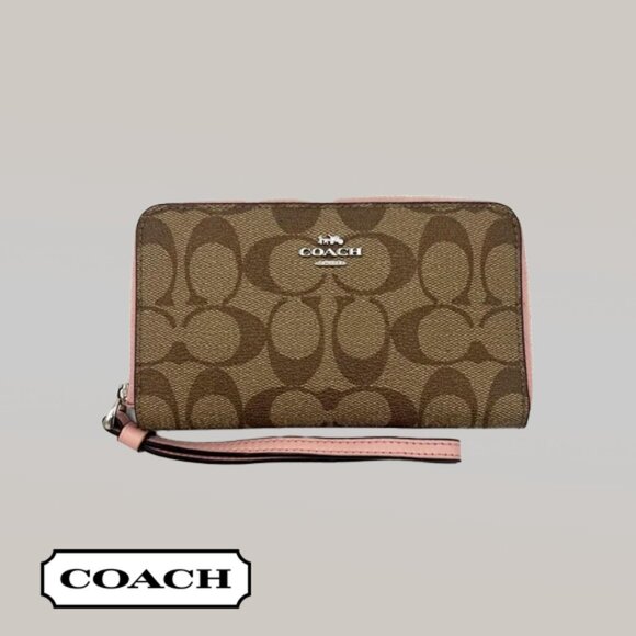 Coach | Bags | Coach Signature Zip Around Wallet | Poshmark